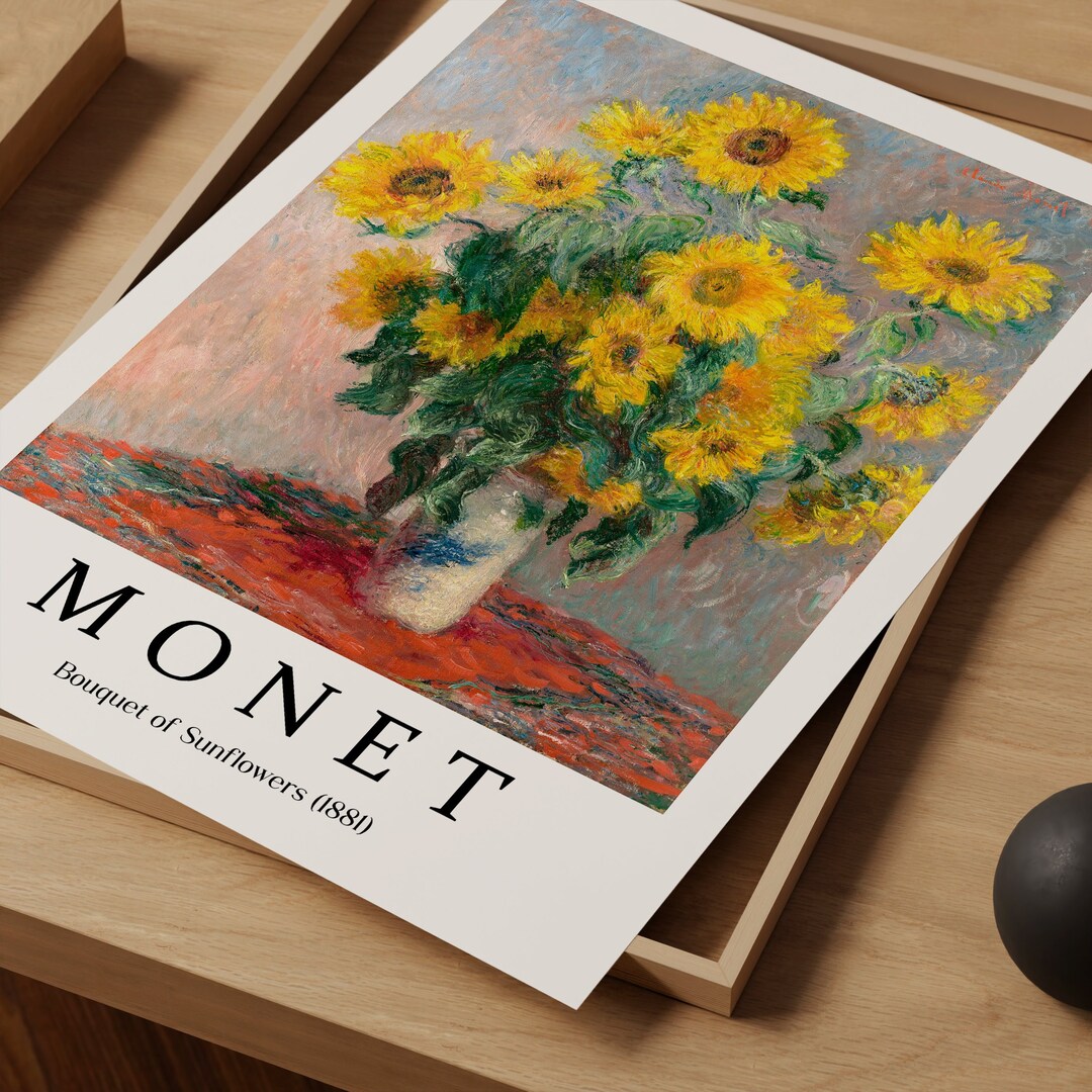 Claude Mone Sunflowers 1881 Poster Modern Exhibition Wall Art Trendy ...