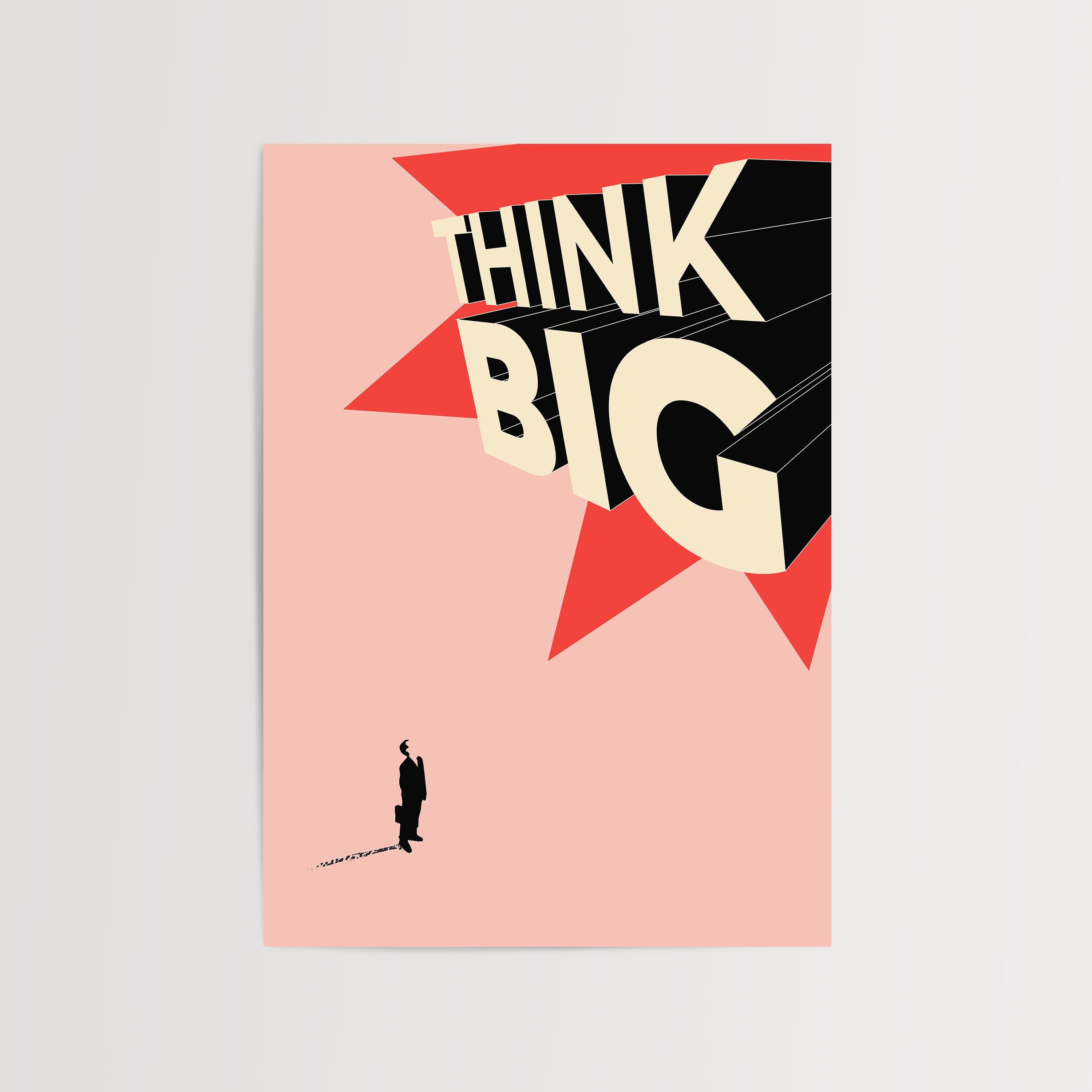 Think Big Art Print: Trendy Modern Office Decor - Etsy