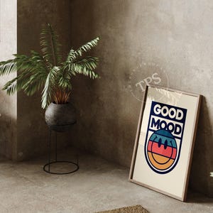 Good Mood Poster Trendy Modern Wall Art Eclectic Decor Contemporary ...