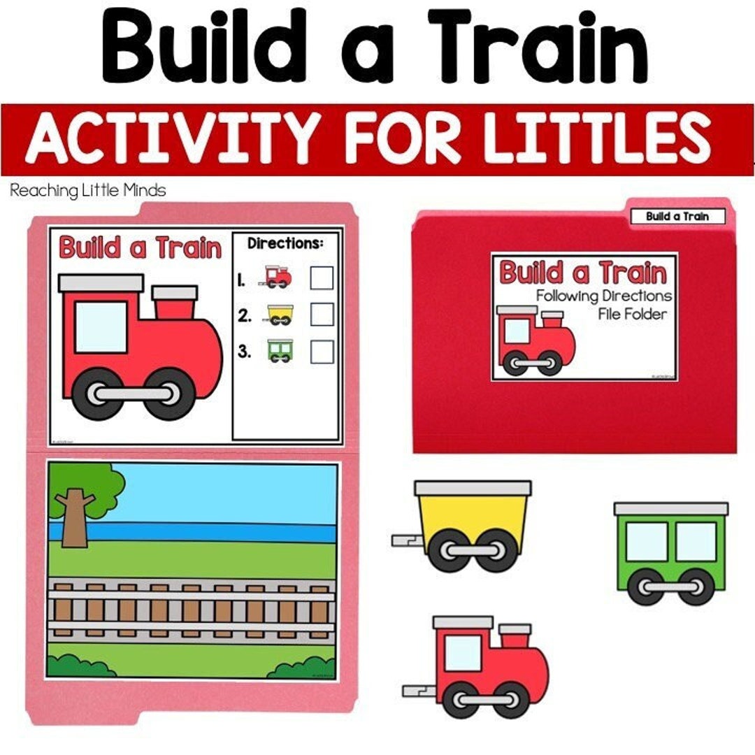 Build a Train: Following Directions Activity - Etsy