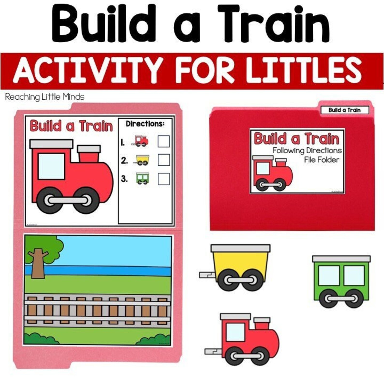 Build a Train: Following Directions Activity - Etsy