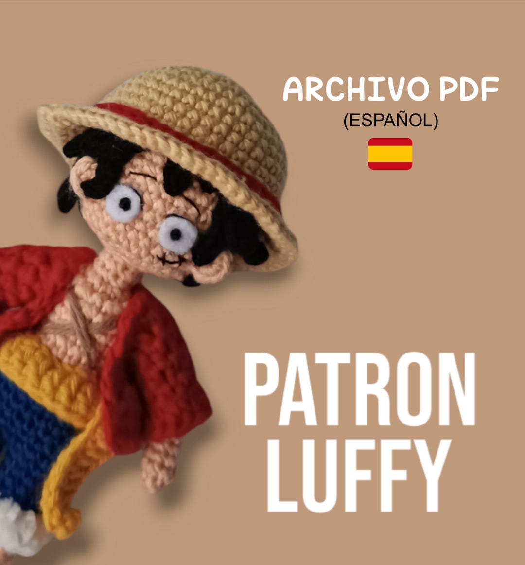 SPANISH PDF PATTERN/ Luffy Amigurumi - Etsy
