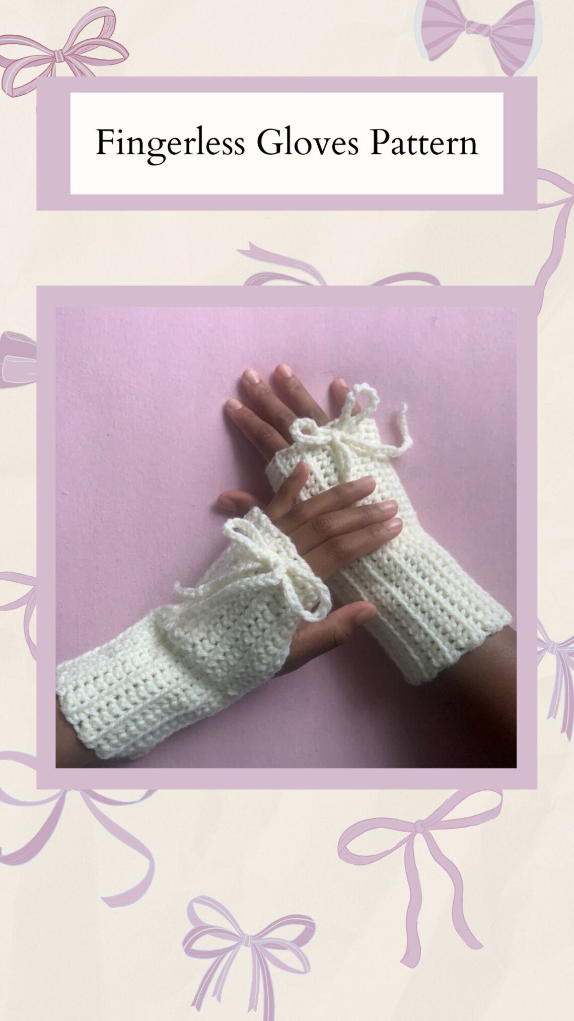 Coquette Fingerless Gloves Pattern - Etsy