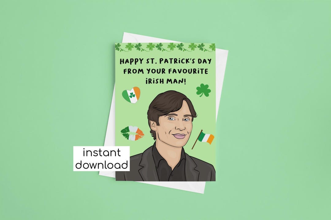 St. Patricks Day Cillian Murphy Card - Funny Pop Culture Celebrity ...