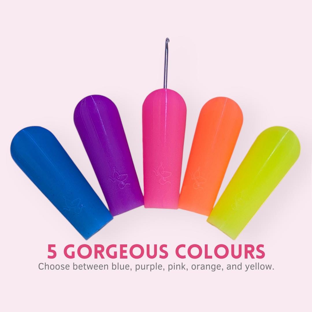 Hook Helper – Interchangeable Ergonomic Silicone Crochet Hook Handle ...