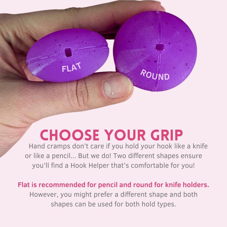 Hook Helper – Interchangeable Ergonomic Silicone Crochet Hook Handle ...
