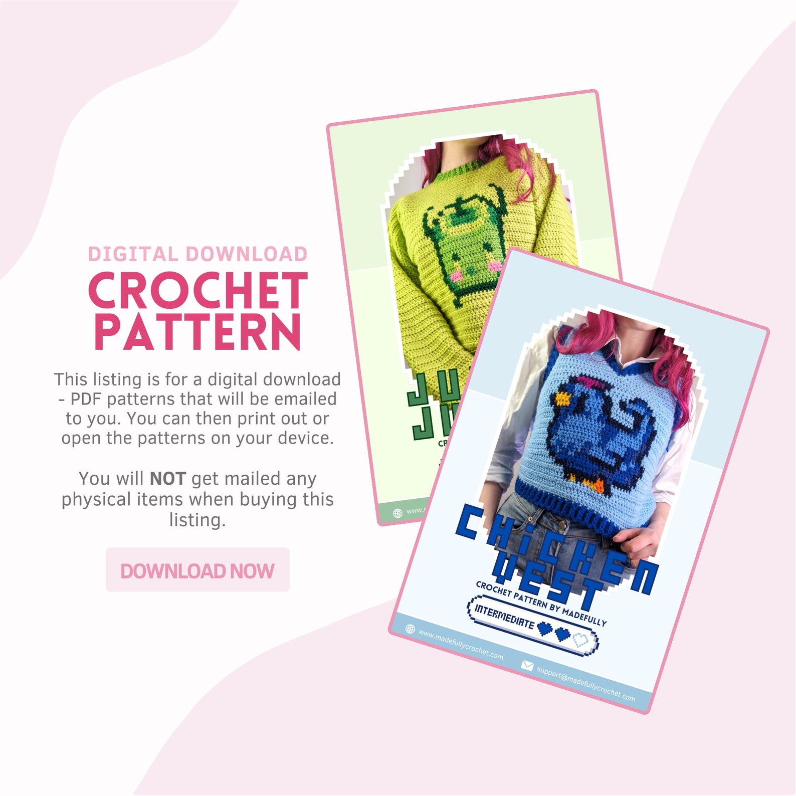 Stardew Valley Inspired Crochet Pattern Bundle: Sweater, Top, Shorts ...