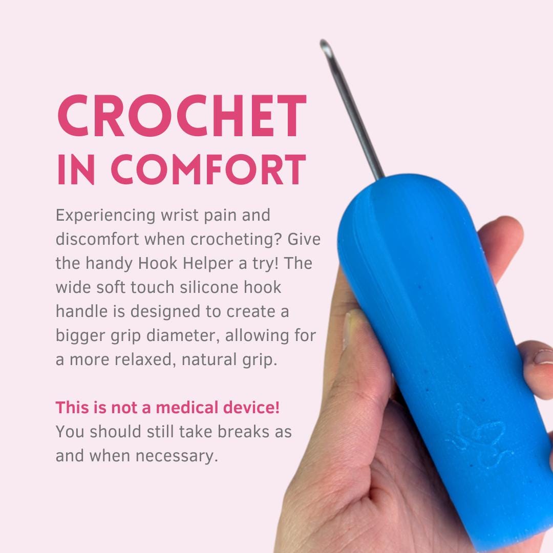 Hook Helper – Interchangeable Ergonomic Silicone Crochet Hook Handle ...