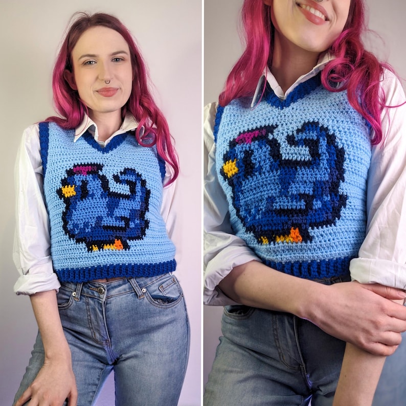 Stardew Valley Crochet Chicken Vest Pattern: Easy Tapestry Design (PDF ...