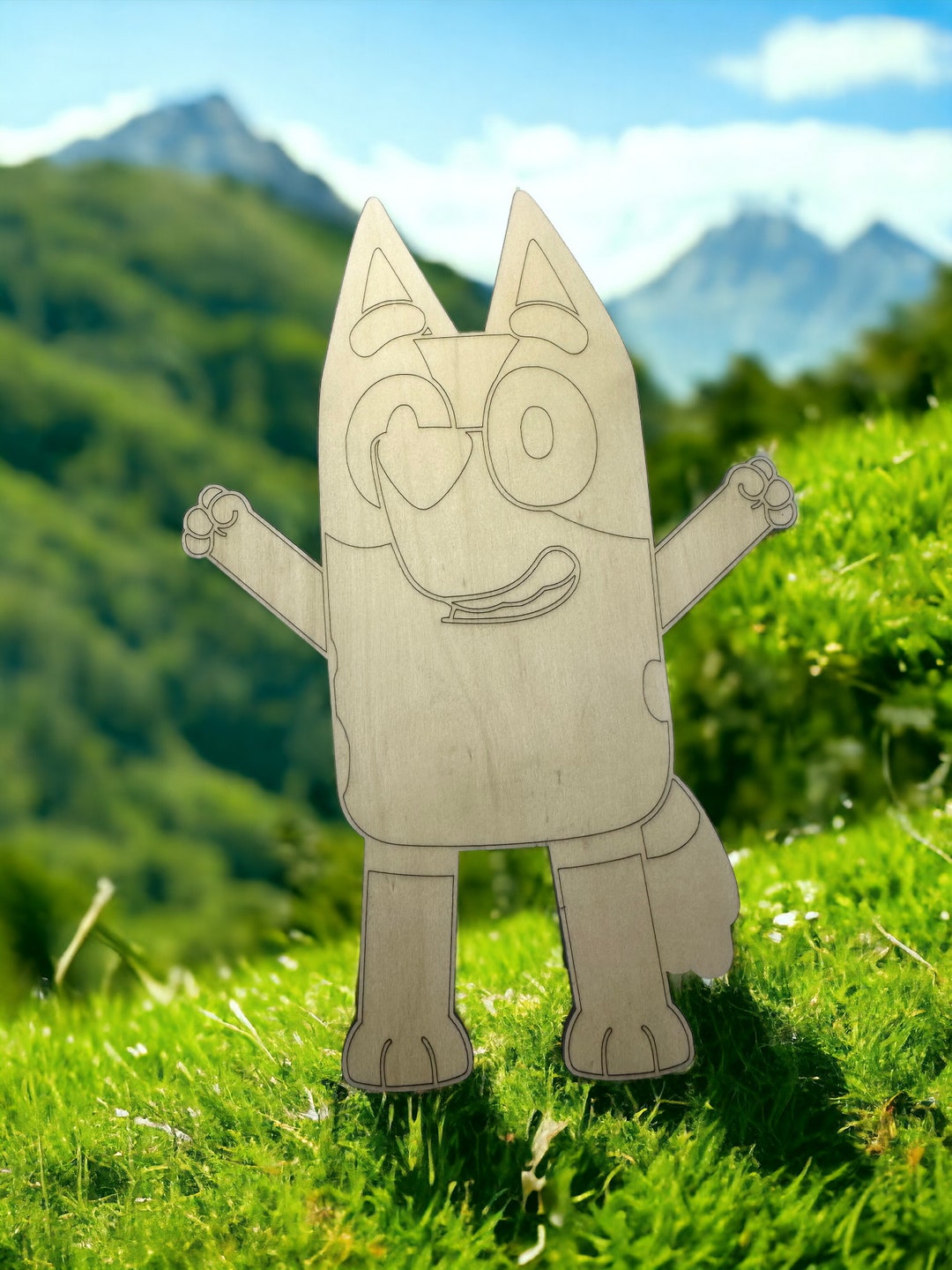 Set of 5 BLUEY Wooden Shape DIY Arts and Crafts - Etsy