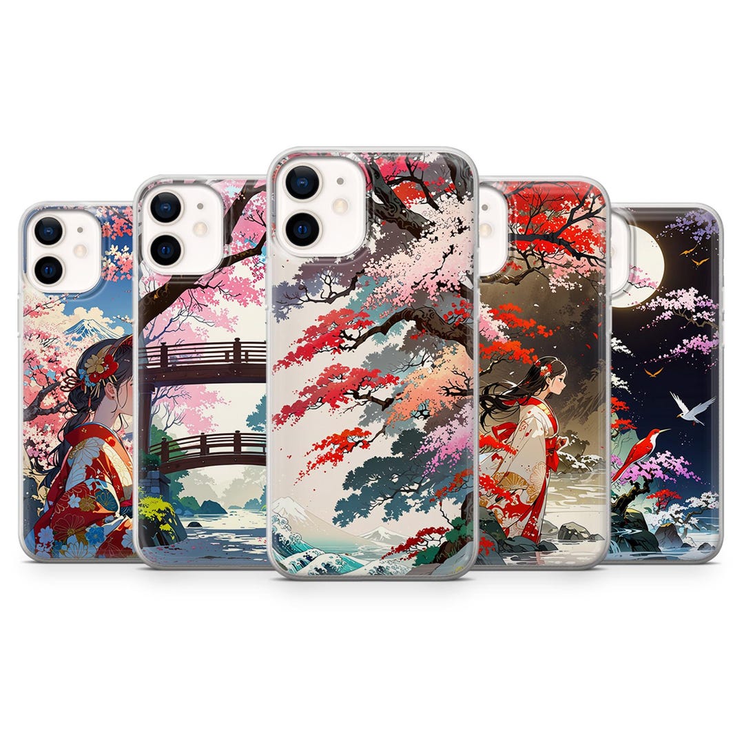 Japanese Art Phone Case Animated Cover for iPhone 17, 16pro, 15, 14, 13 ...