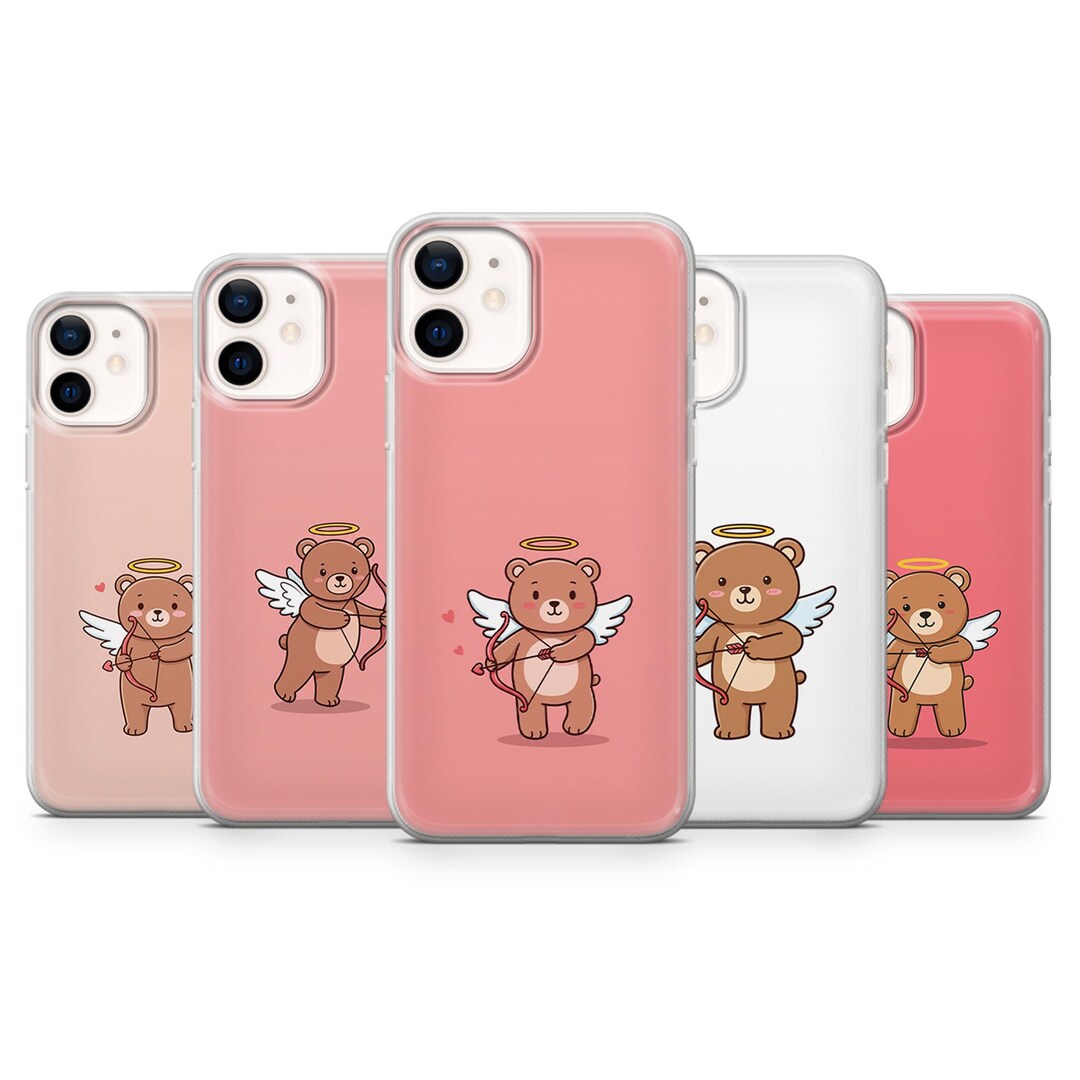 Cupid Phone Case Teddy Bear Cover Fit for iPhone 16 Pro Max, 15 Plus ...