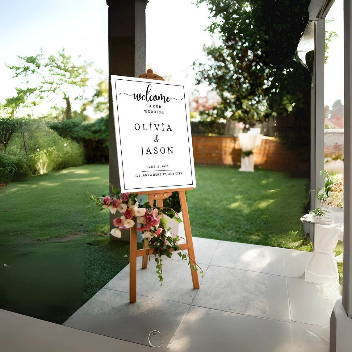 Wedding Welcome Sign, Modern Welcome Wedding Sign, Printable Wedding ...