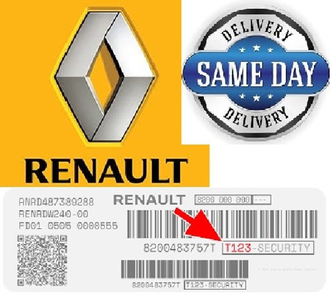 RENAULT Radio Code Unlock PIN Decode Provided Mastertrafic Megane Clio Scenic - Etsy