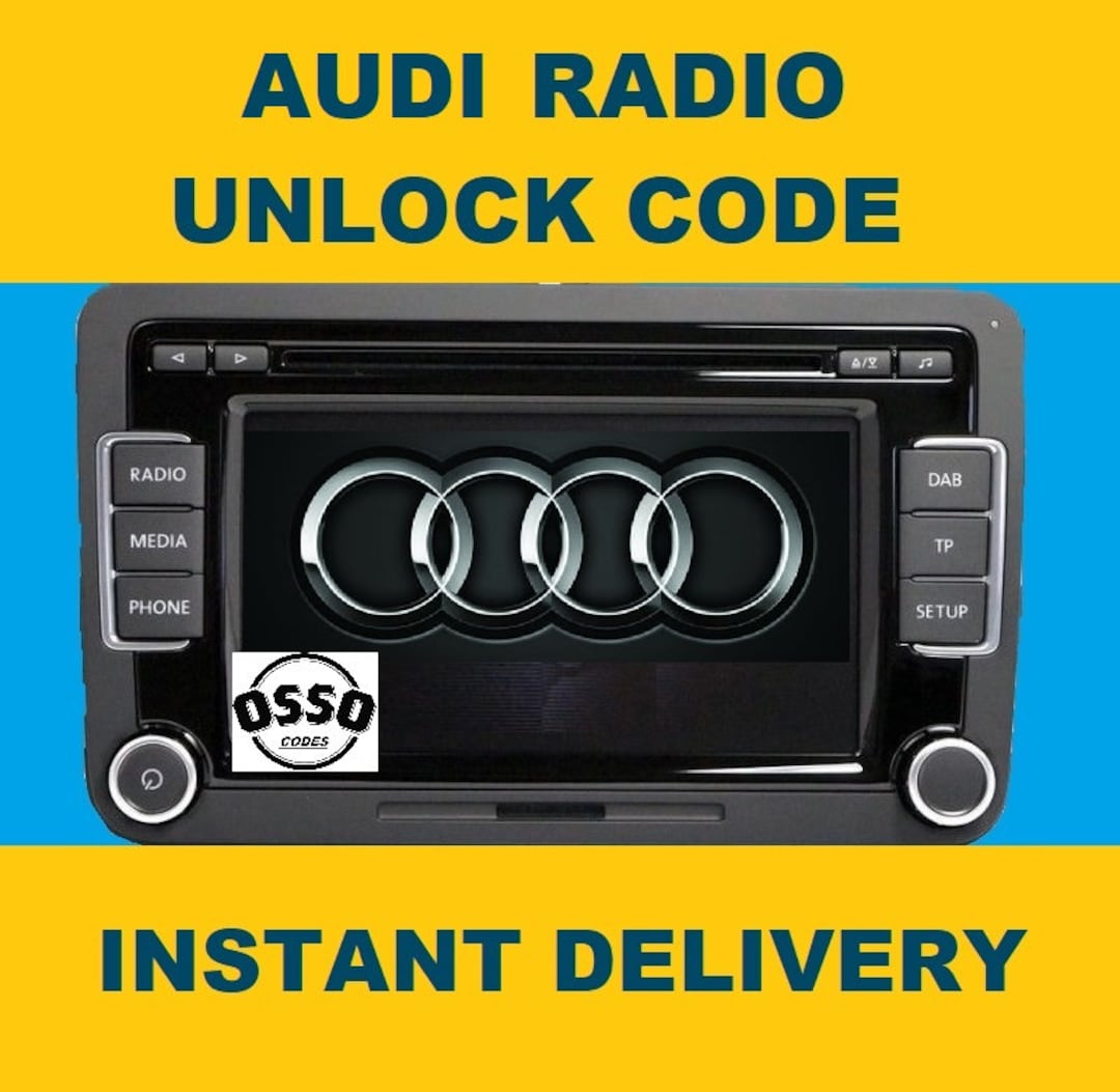 Audi Radio Code Pin Decode Security Unlock All Models Instant Service ...