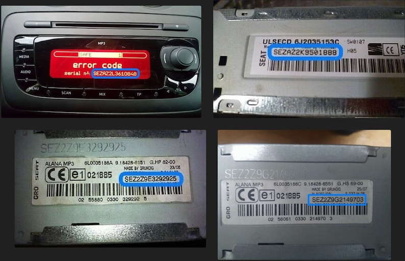 SEAT Radio Code Pin Decode Security Unlock All Models Instant Service ...