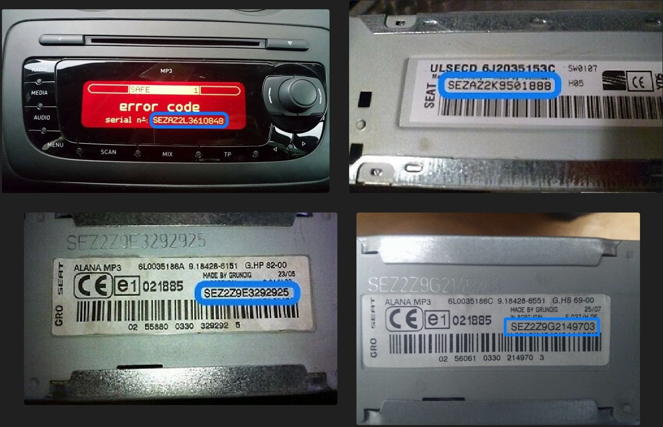 SEAT Radio Code Pin Decode Security Unlock All Models Instant Service - Etsy