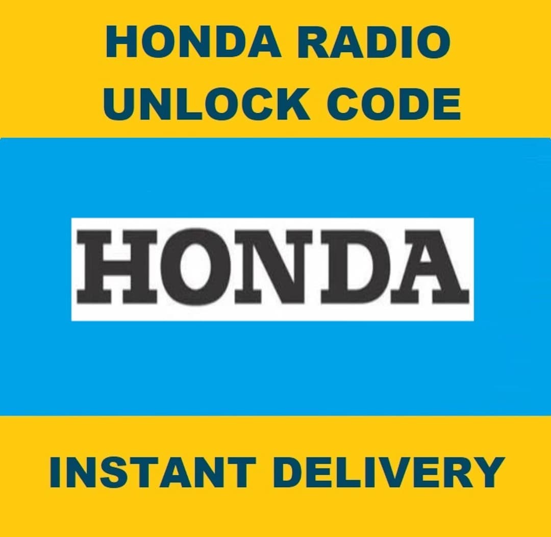 HONDA Radio Unlock Pin Code Decode Civic Crv Hrv Accord Jazz Insight Fast Delivery - Etsy