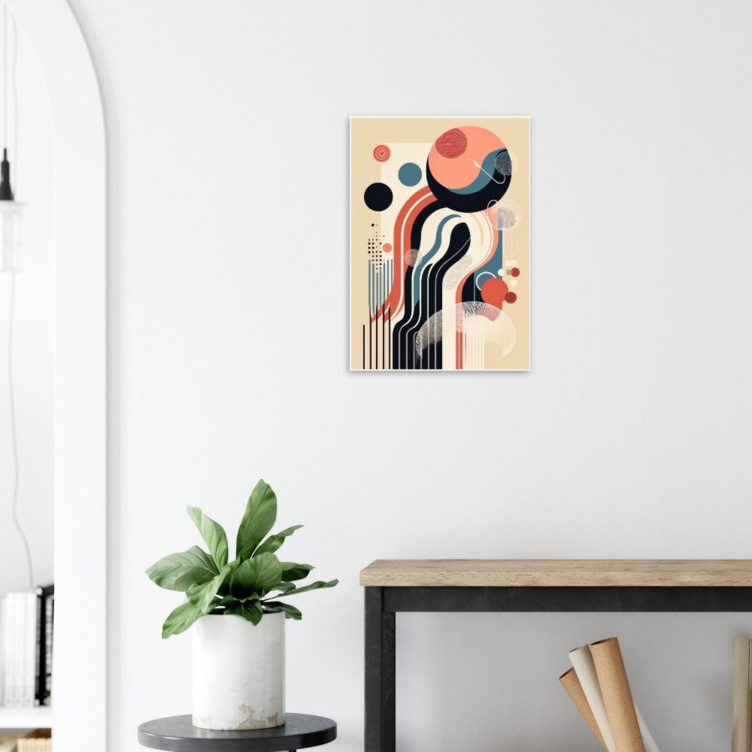 Visual Harmony: Synergy of Shapes and Colors on a Stylized Canvas - Etsy