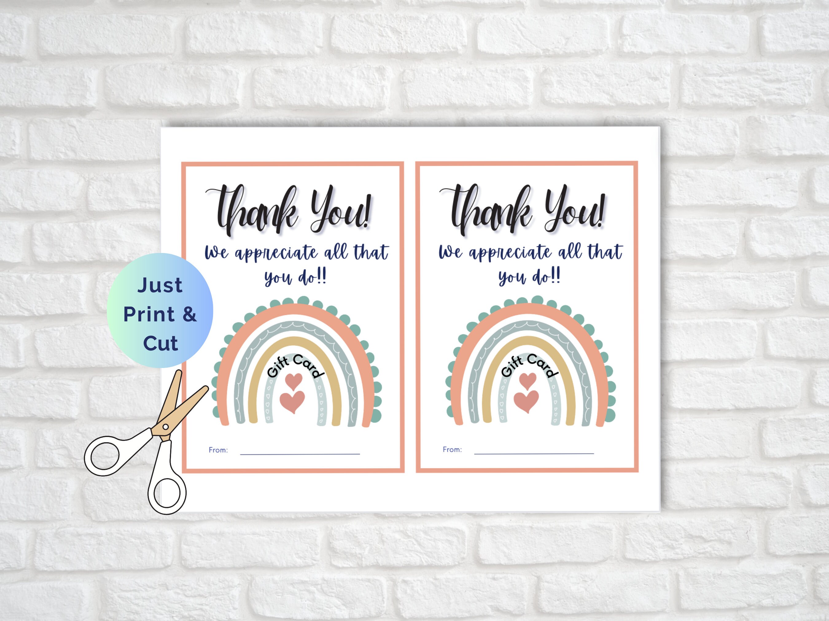 Thank You Teacher Printable Gift Card Holder / Printable Teacher Thank ...