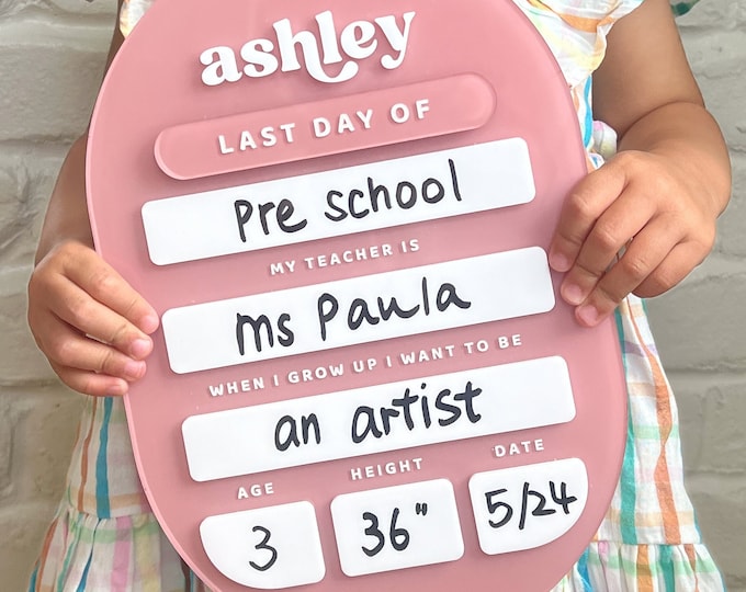 First Day of School Sign|back to School Sign|personalized School Sign ...