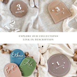 Acrylic Daisy Flower Arch Milestone Cards | Monthly Milestone Markers ...