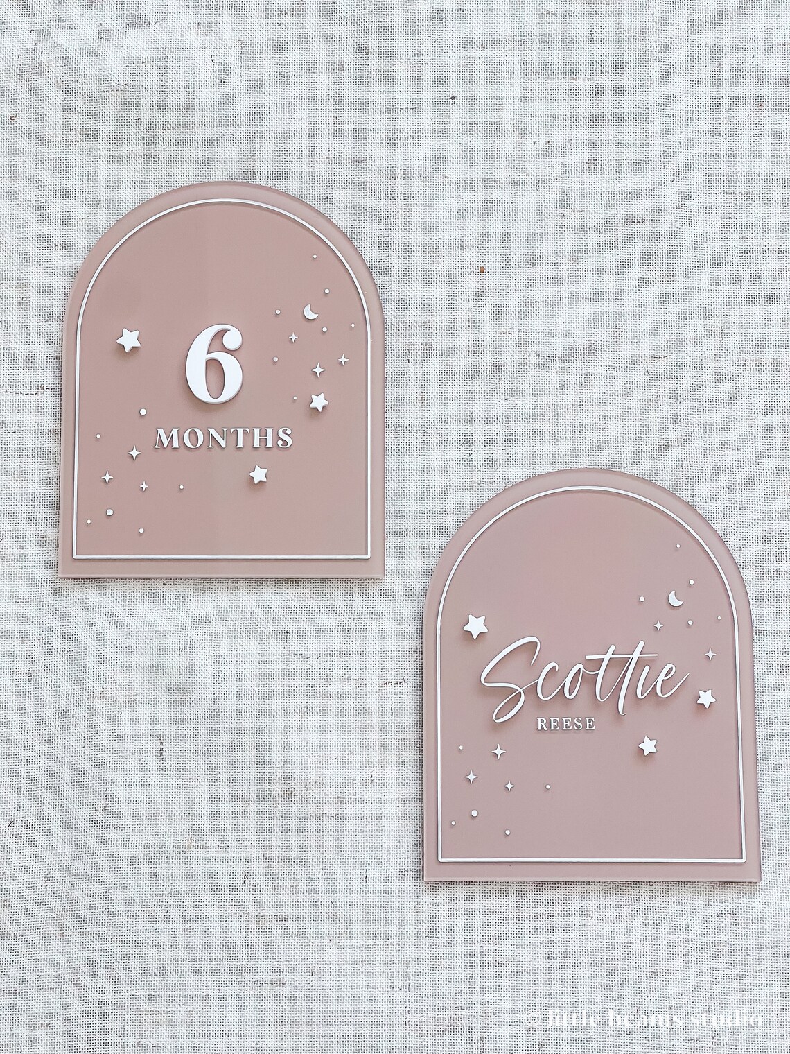 Acrylic Star Arch Milestone Cards | Monthly Milestone Markers | Boho ...