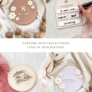 Wood Scallop Starry Night Milestone Cards | Monthly Milestone Markers ...