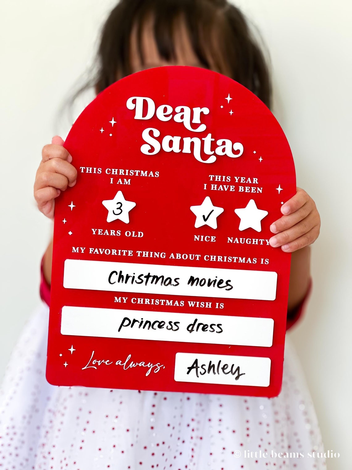 Dear Santa Sign|christmas Countdown|christmas Decor|christmas List Sign ...