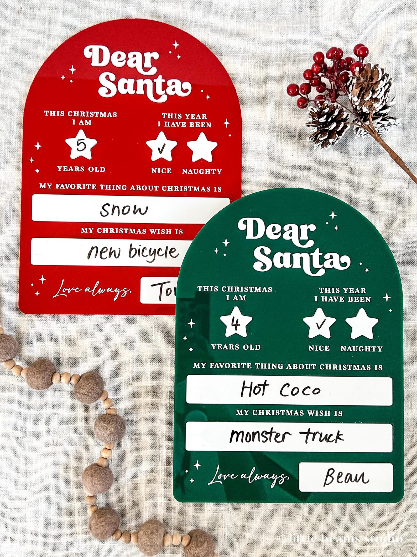 Dear Santa Sign|christmas Countdown|christmas Decor|christmas List Sign ...