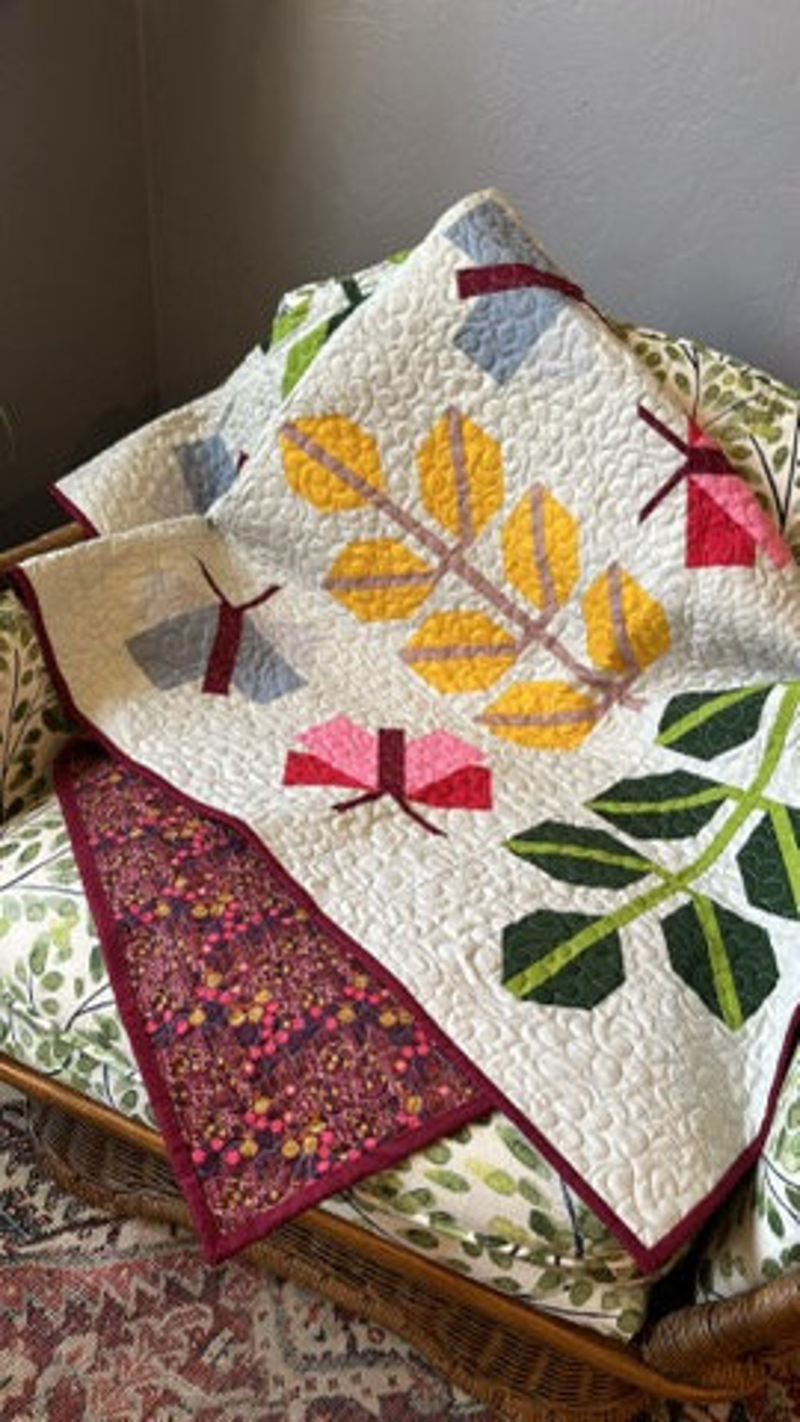 Handmade Throw Quilt - Oak Moth - Etsy