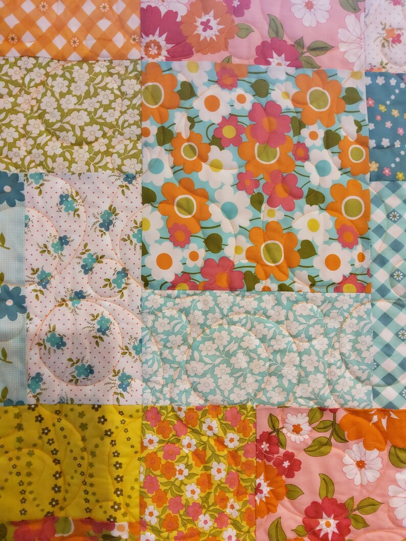 Handmade Quilt - Flower Power - Queen Sized - Etsy