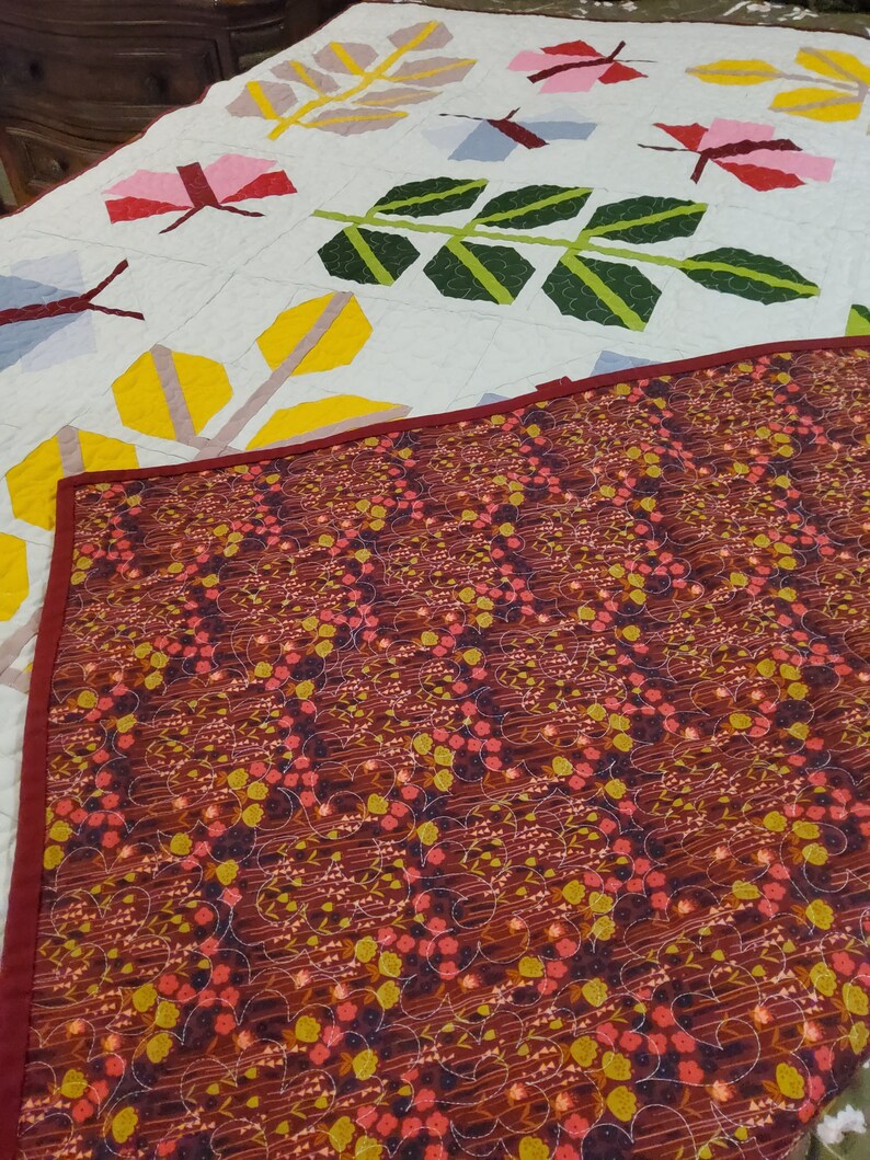 Handmade Throw Quilt - Oak Moth - Etsy