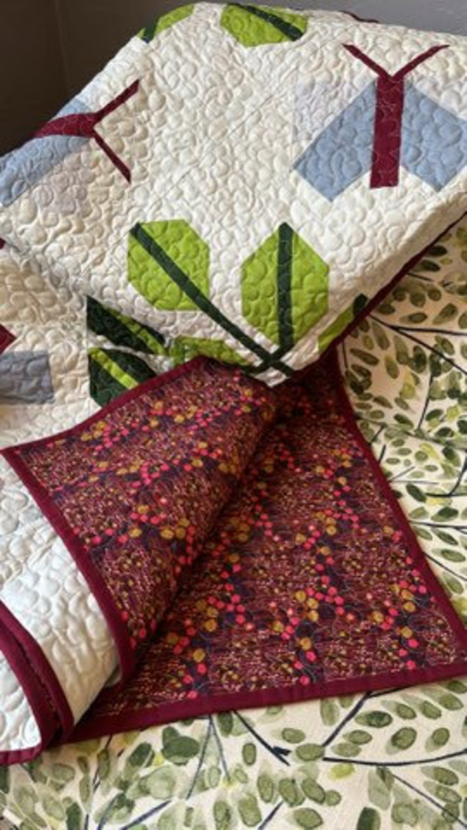 Handmade Throw Quilt - Oak Moth - Etsy