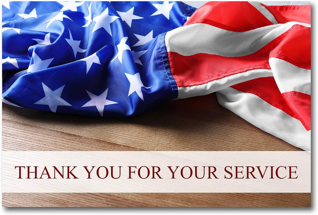 American Flag Thank You Cards, Veteran's Day, Military (sets of 12 or ...