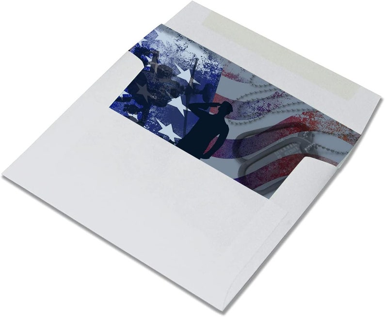 Blue Thank You for Your Service Cards 12 or 24 Count-blank Inside With ...