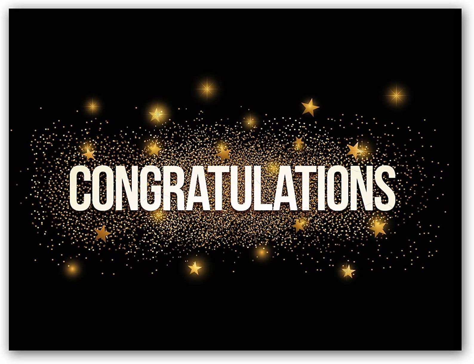 Large Black and Gold Congratulations Card From Group-blank Inside With ...