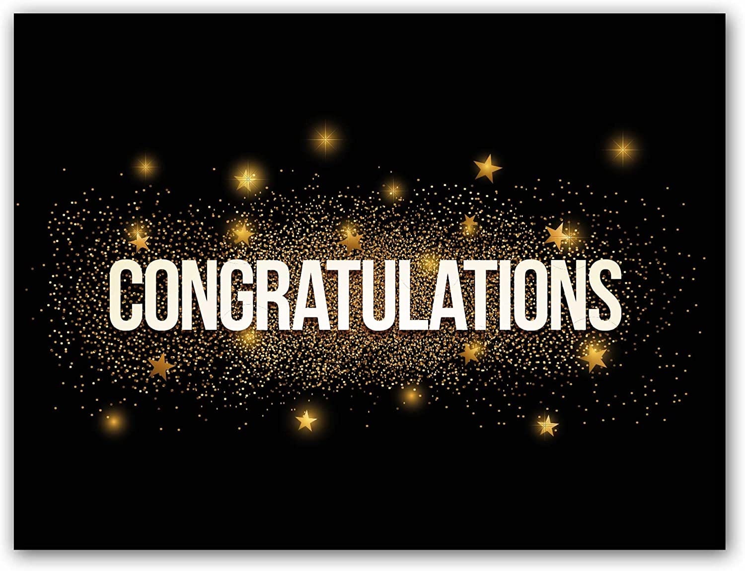 Large Black and Gold Congratulations Card From Group-blank Inside With ...