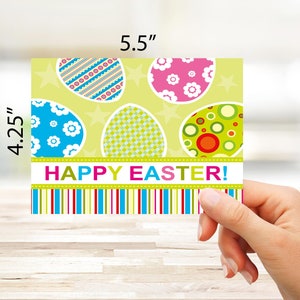 Vibrant Happy Easter Cards 12 or 24 Count - Blank Inside With Envelopes ...