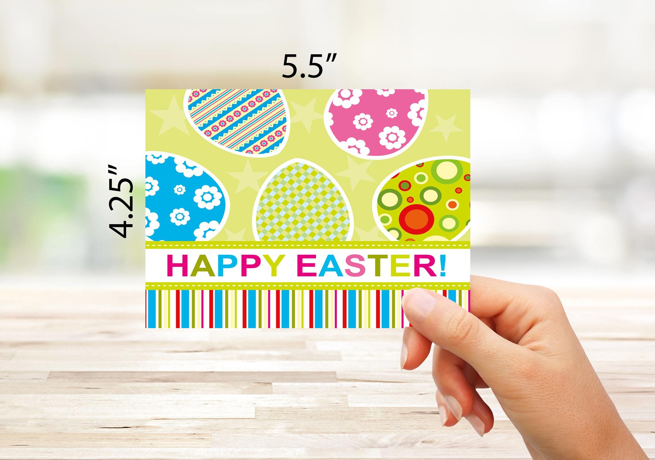 Vibrant Happy Easter Cards 12 or 24 Count - Blank Inside With Envelopes ...