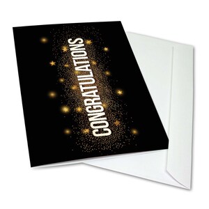 Large Black and Gold Congratulations Card From Group-blank Inside With ...