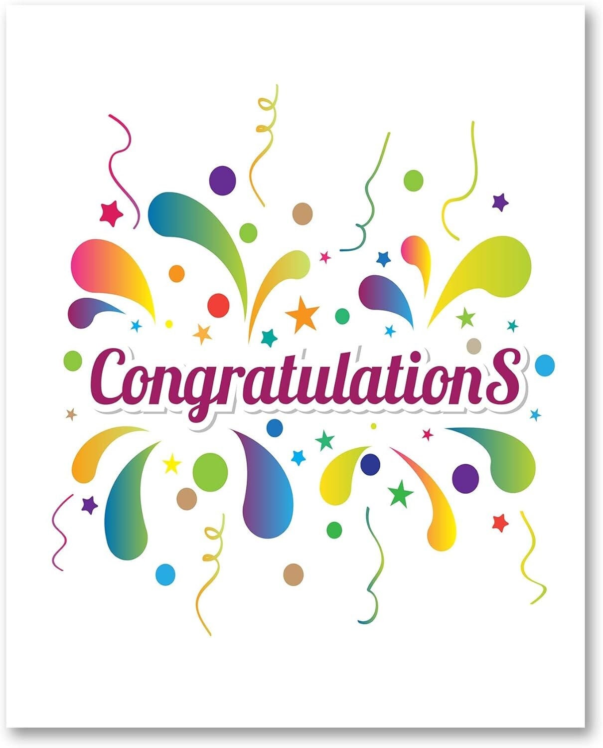 Large Congratulations Card-blank Inside With Envelope-11.75" X 9" - Etsy