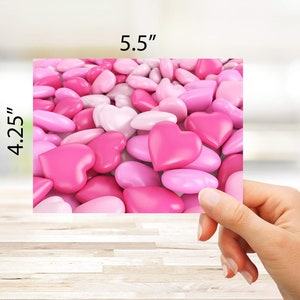 Pink Hearts Bliss Cards 12 or 24 Count - Blank Inside With Envelopes ...
