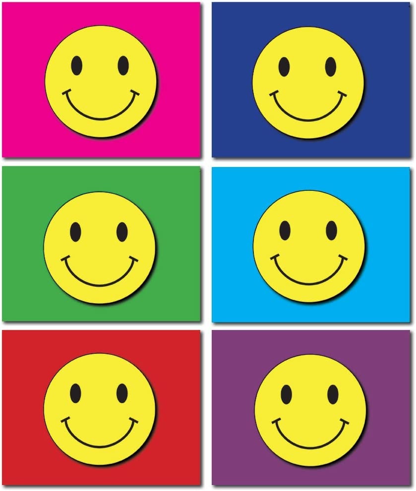 Smiley Face Cards 12 or 24 Count-blank Inside With Envelopes-5.5" X 4. ...