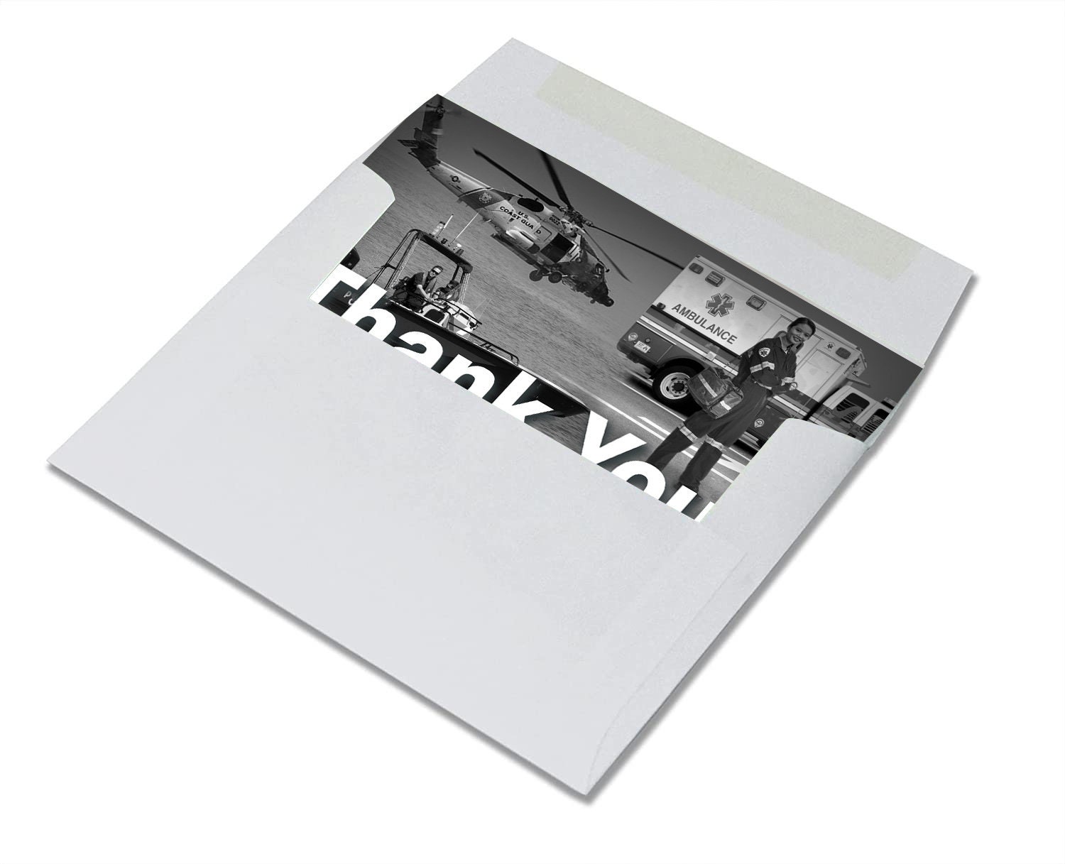 First Responder Thank You Cards 12 or 24 Count-blank Inside With ...