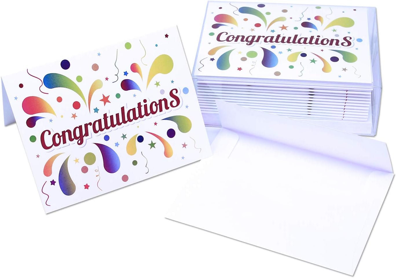 Congratulations Cards 12 or 24 Count-blank Inside With Envelopes-5.5" X ...