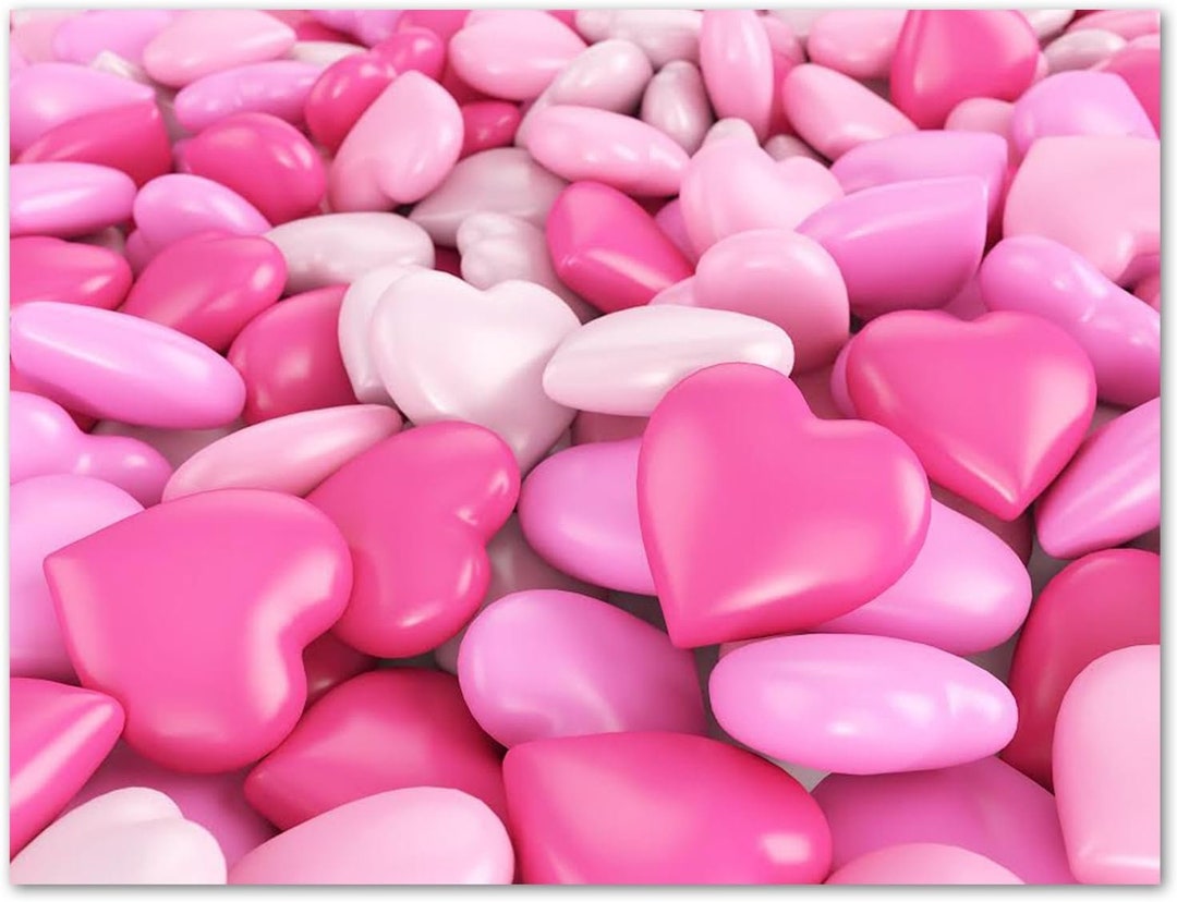 Pink Hearts Bliss Cards 12 or 24 Count - Blank Inside With Envelopes ...
