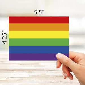 Rainbow Flag Pride Cards 12 or 24 Count-blank Inside With Envelopes-a2 ...