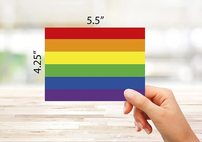 Rainbow Flag Pride Cards 12 or 24 Count-blank Inside With Envelopes-a2 ...