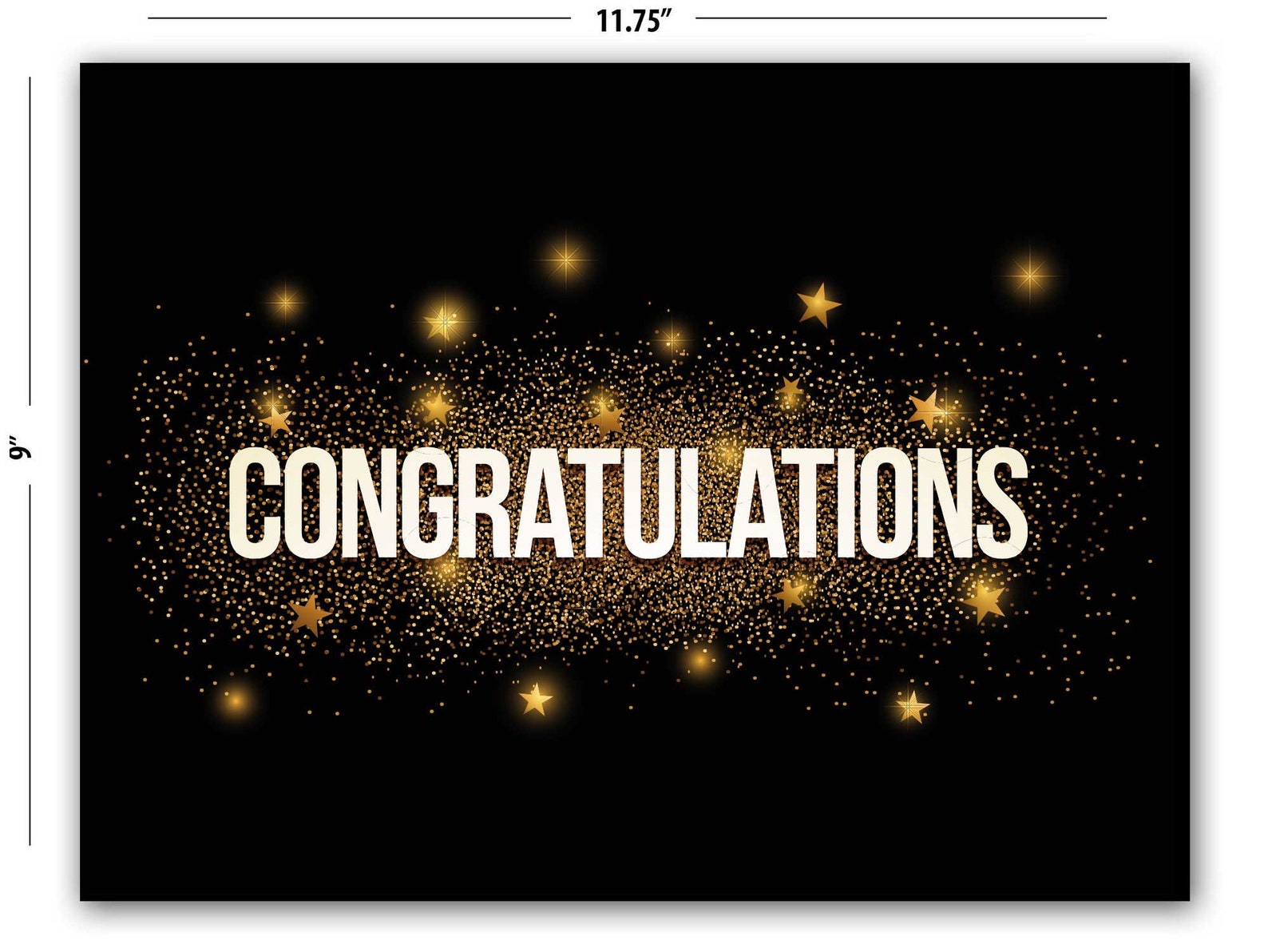 Large Black and Gold Congratulations Card From Group-blank Inside With ...